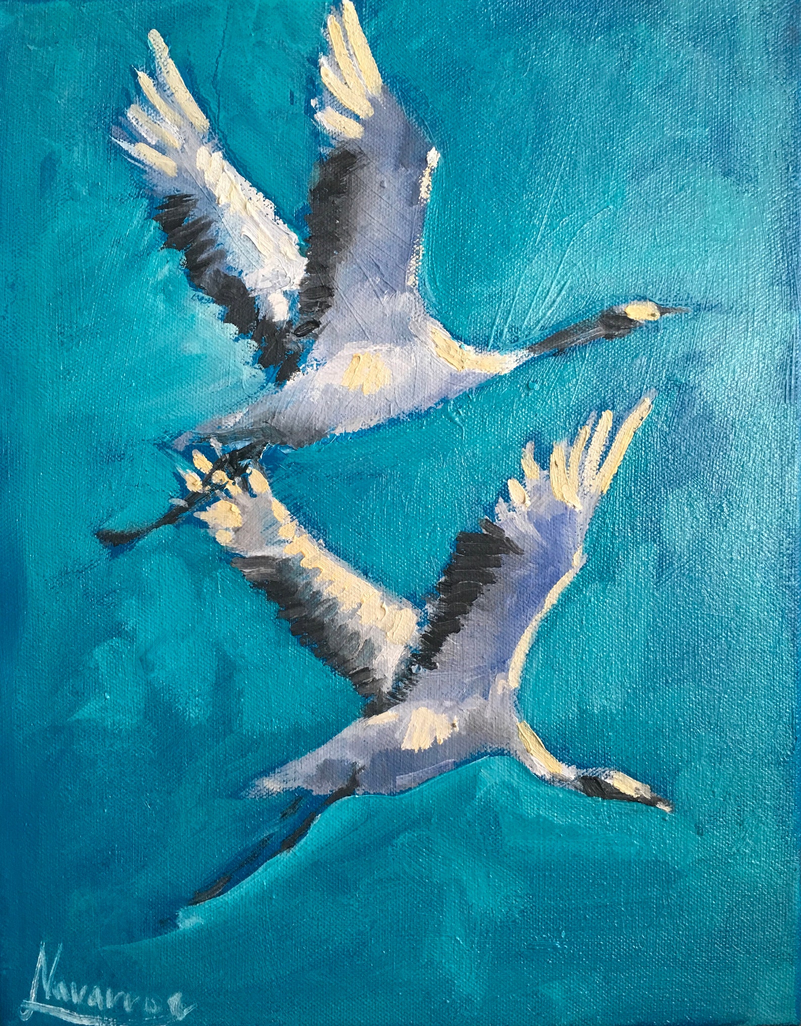 Triptych Wall Art, Bird Sart, Original Oil Painting on Canvas - Etsy