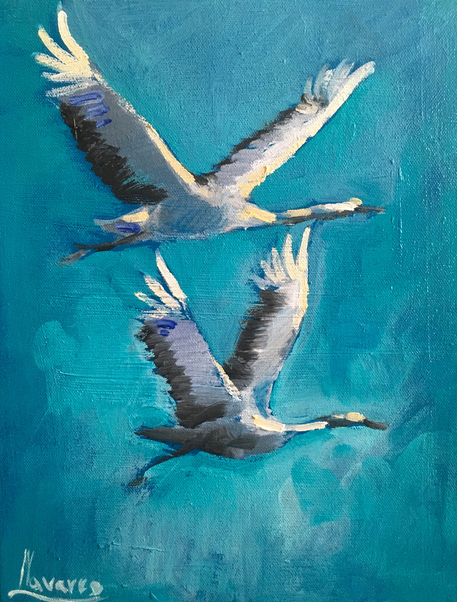 Triptych Wall Art, Bird Sart, Original Oil Painting on Canvas - Etsy