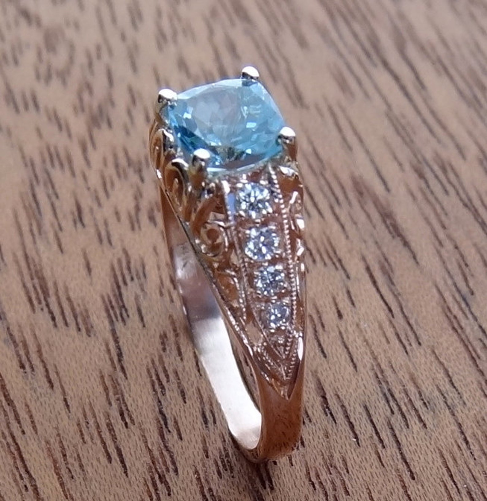 Friendship / Promise Ring Vintage Antique Style Light Blue - Etsy