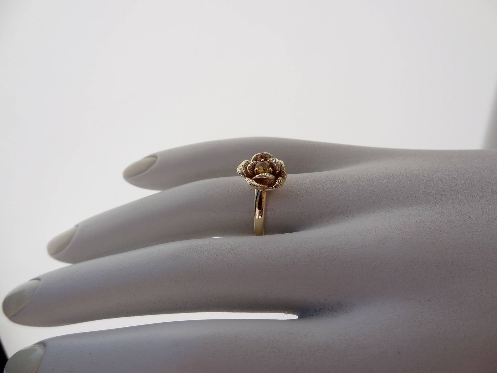 Promise Friendship Ring Pink Sapphire Floral Rose 14k Rose - Etsy