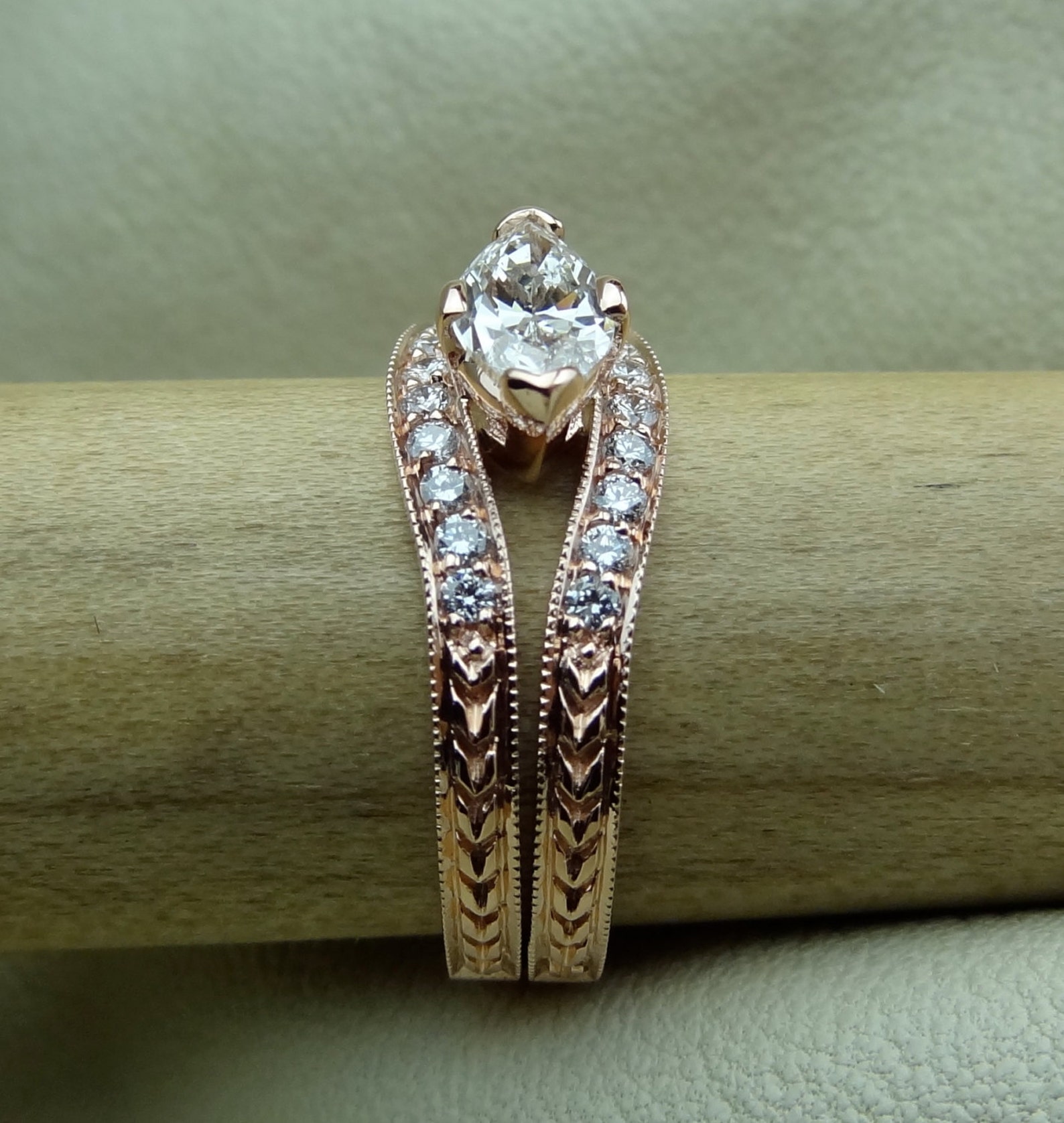 Semi Mount Antique Style Marquise Diamond Setting With - Etsy
