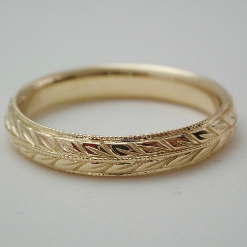 Wheat Pattern Ring - Etsy