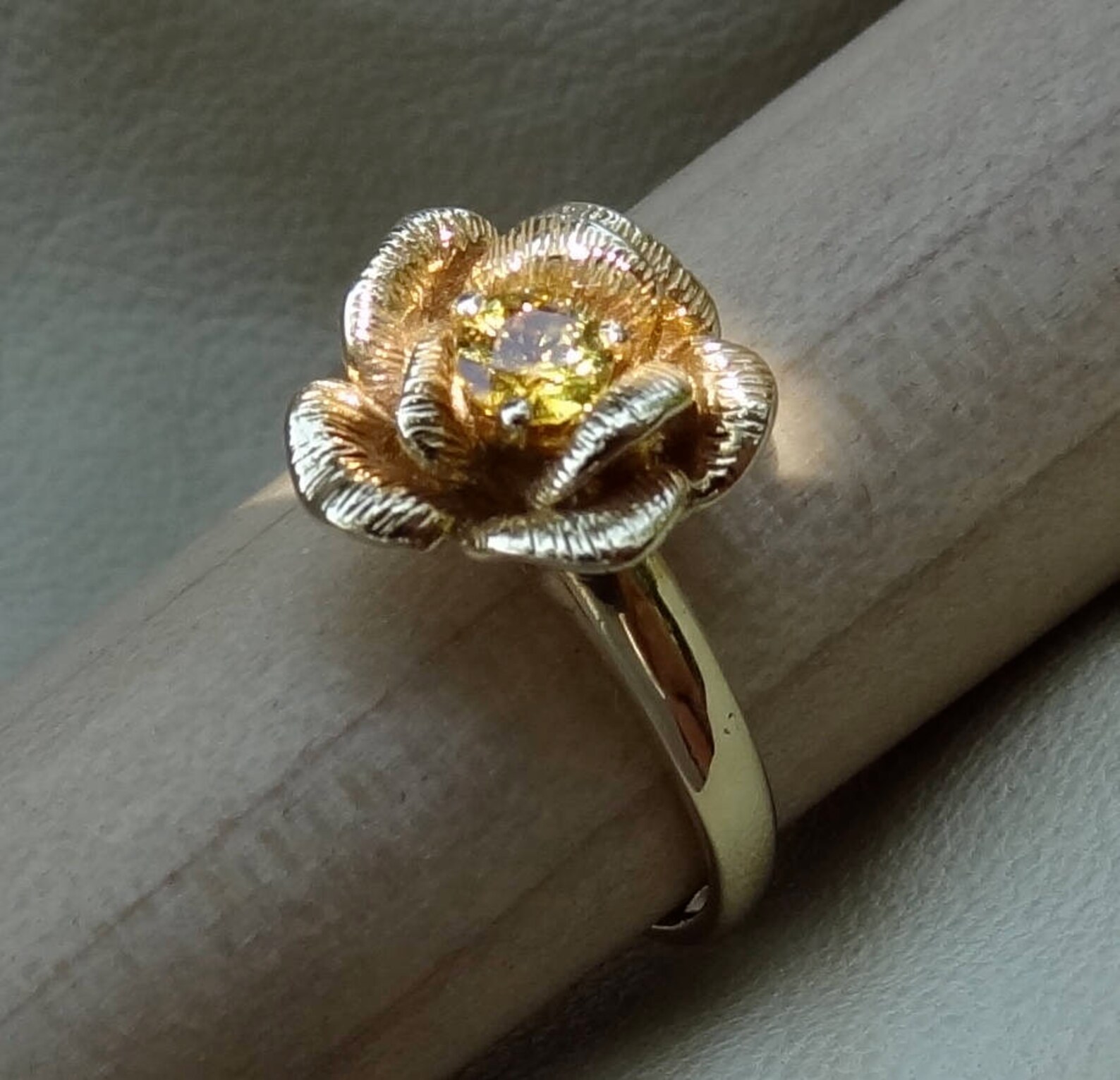 Promise Friendship Ring Pink Sapphire Floral Rose 14k Rose | Etsy