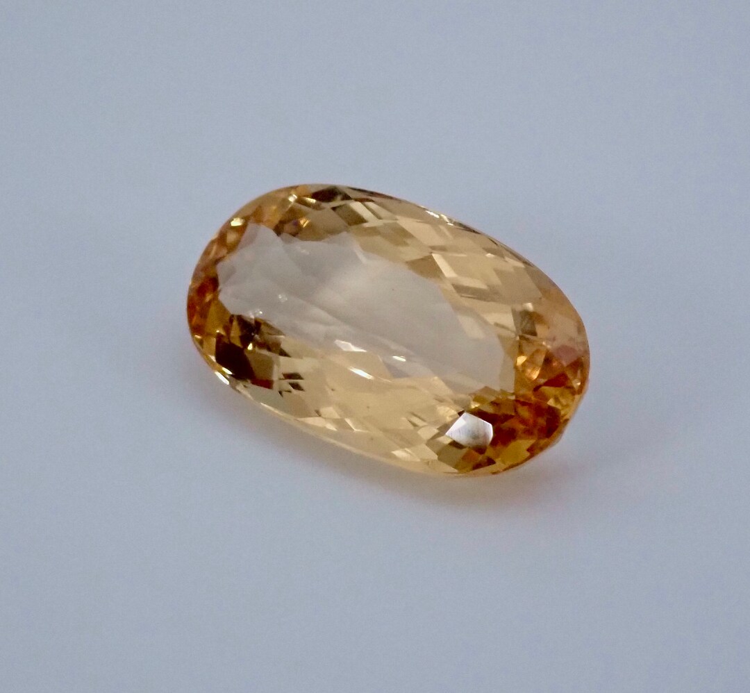 Golden Color Imperial Topaz & Diamonds Engagement Ring Rose/white 18k ...