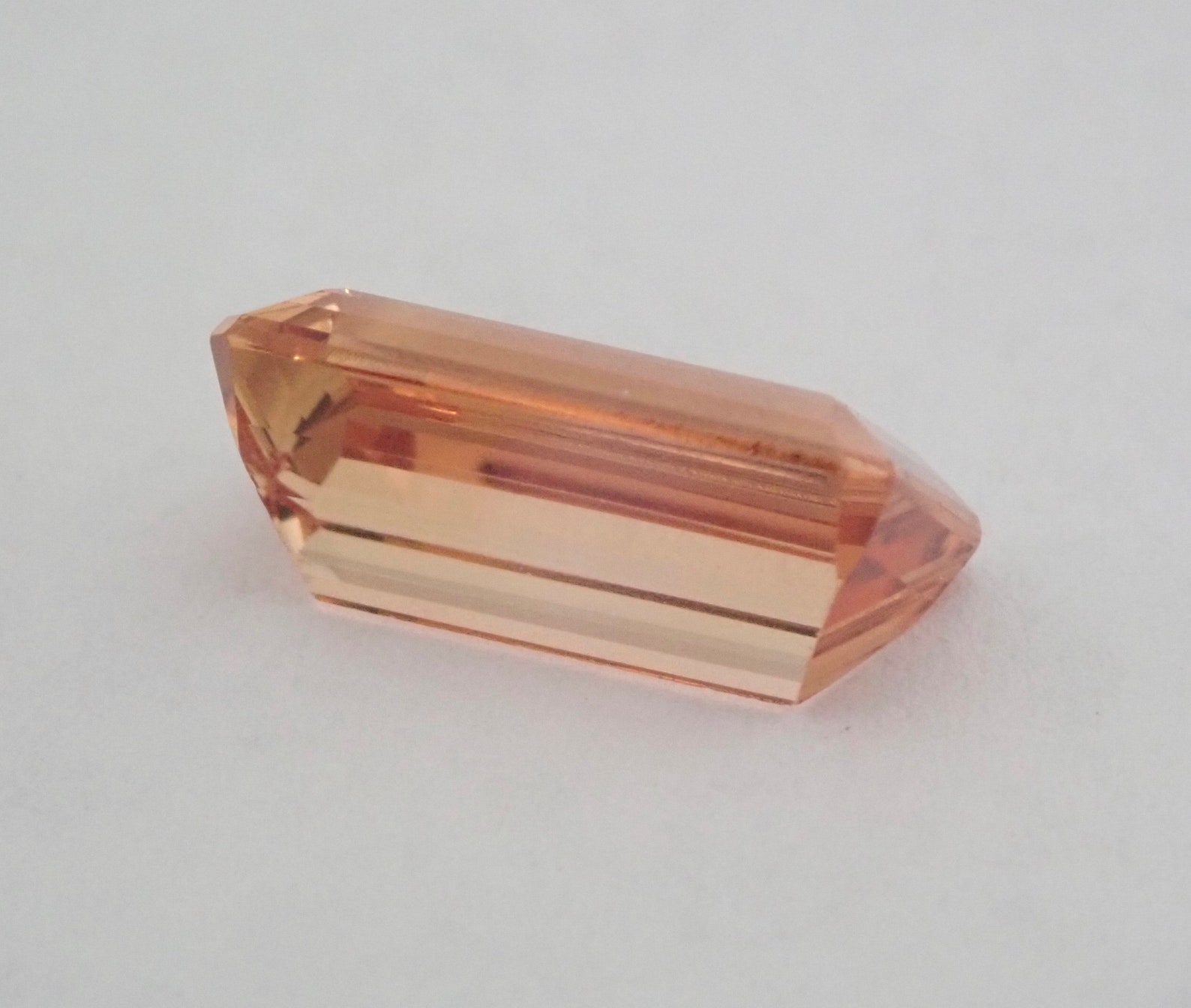Peach Imperial Topaz Engagement Ring: 14k Rose Gold, Natural Gemstone ...