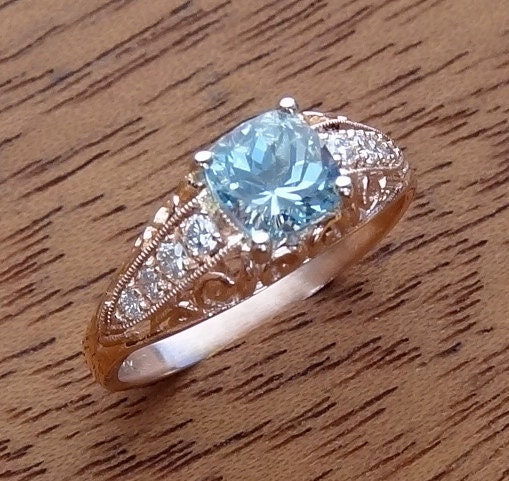 Friendship / Promise Ring Vintage Antique Style Light Blue | Etsy