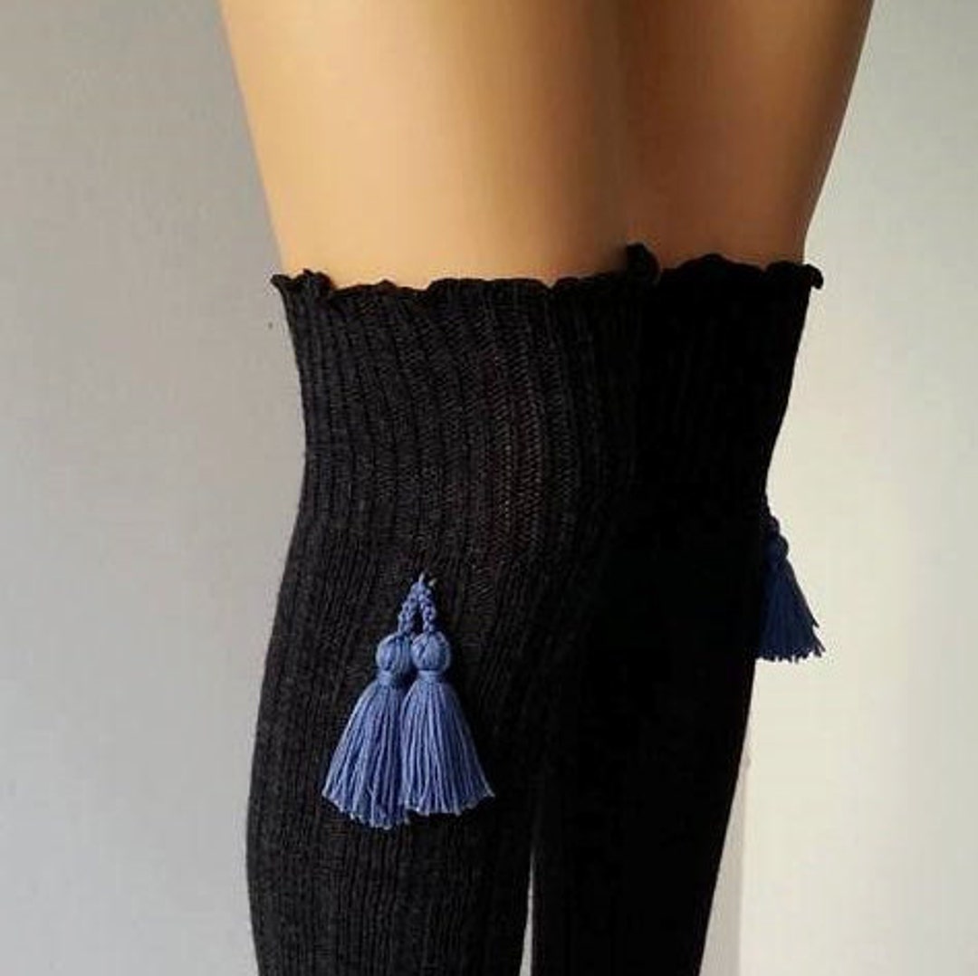 Knit Leg Warmers With Tassels: Winter Fashion Accessories - Etsy