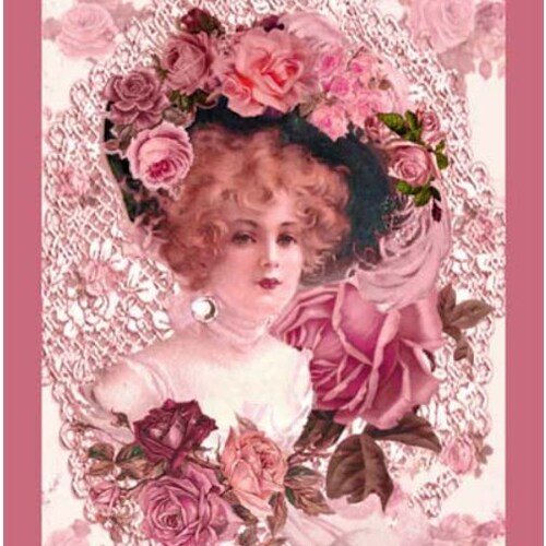 XL Dazzling Victorian Woman Shabby Waterslide Decals - Etsy