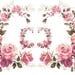Vintage XL Pink Tea Rose Corner Swags Shabby Decals ~furniture Size~ - Etsy