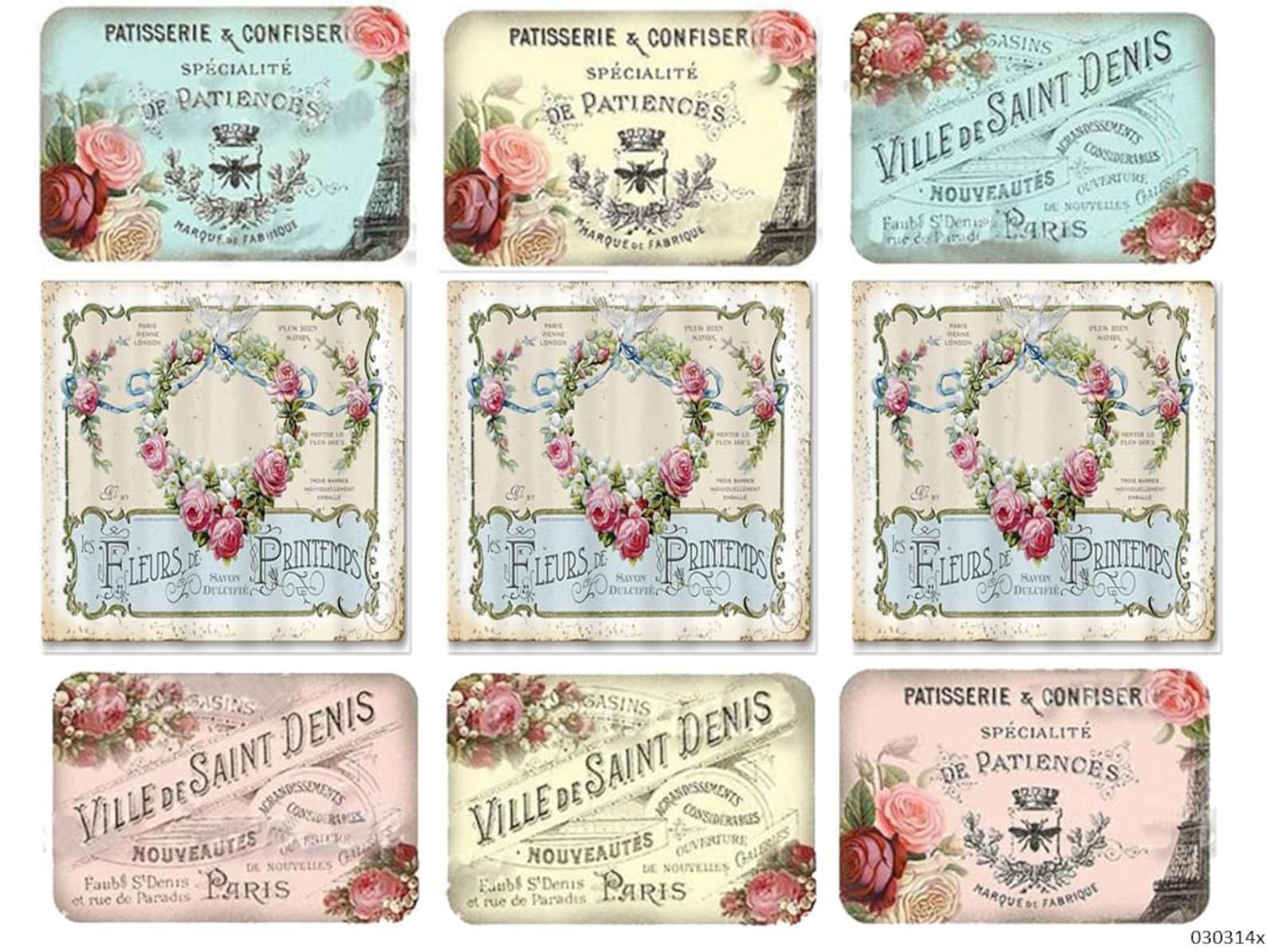 Assorted Vintage French Labels Shabby Decals - Etsy