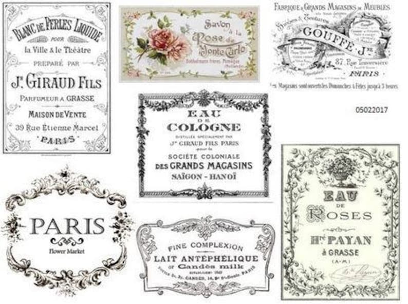 Vintage French Advertising Labels Shabby Decals - Etsy
