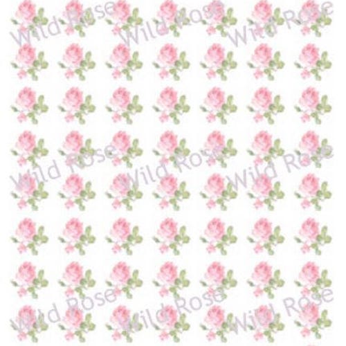 Vintage Tons of Small Pink Roses Shabby Decals cottage Charm - Etsy