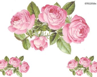 Vintage XL Tea Rose Swags Shabby Decals furniture Size | Etsy