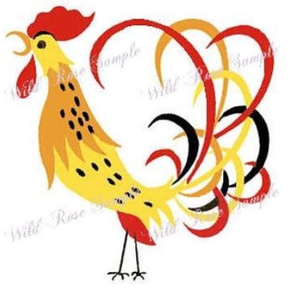 Rooster Decals - Etsy