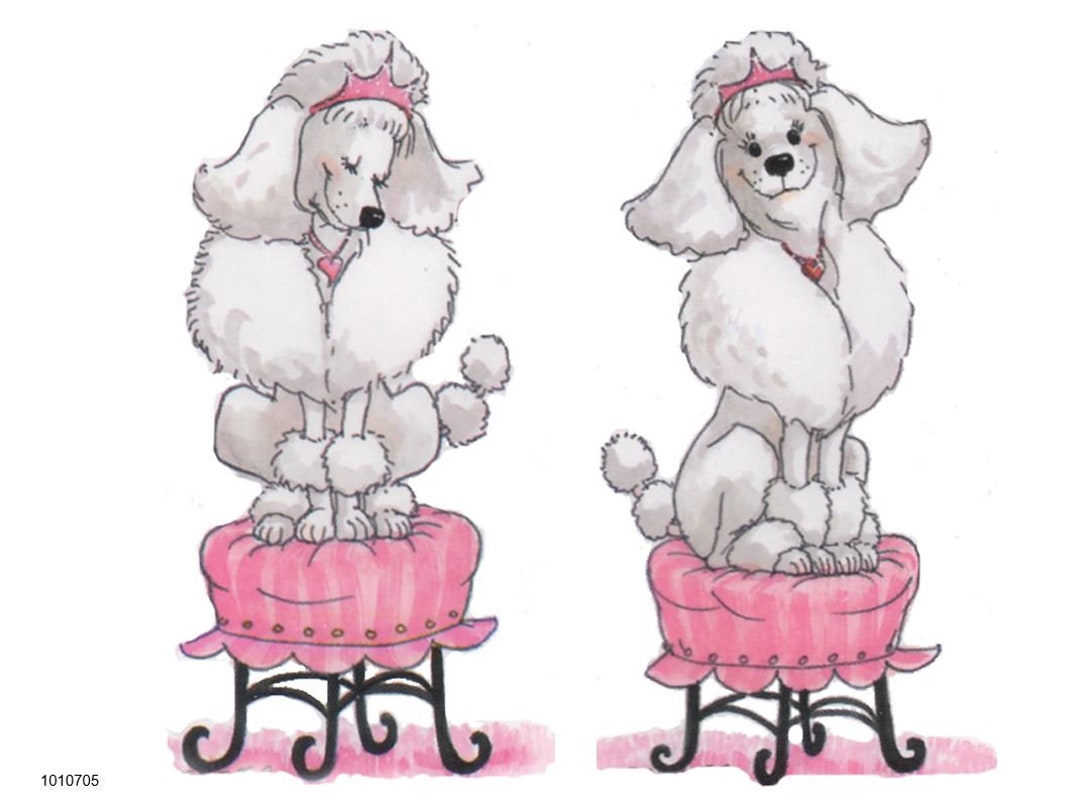 XXL Vintage Paris French Poodles Shabby Decals - Etsy