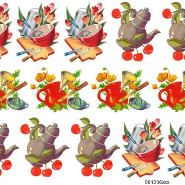 Retro Kitchen Decals - Etsy