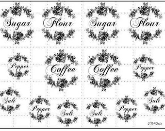 Vintage Retro Apple Spice Labels Shabby Decals | Etsy