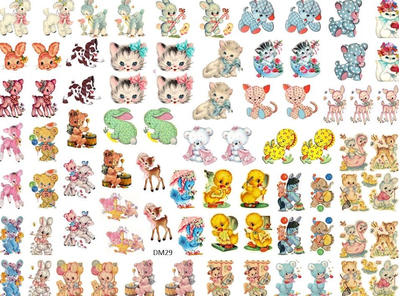 Vintage Dollhouse Miniatures Assorted Nursery Shabby Decals - Etsy