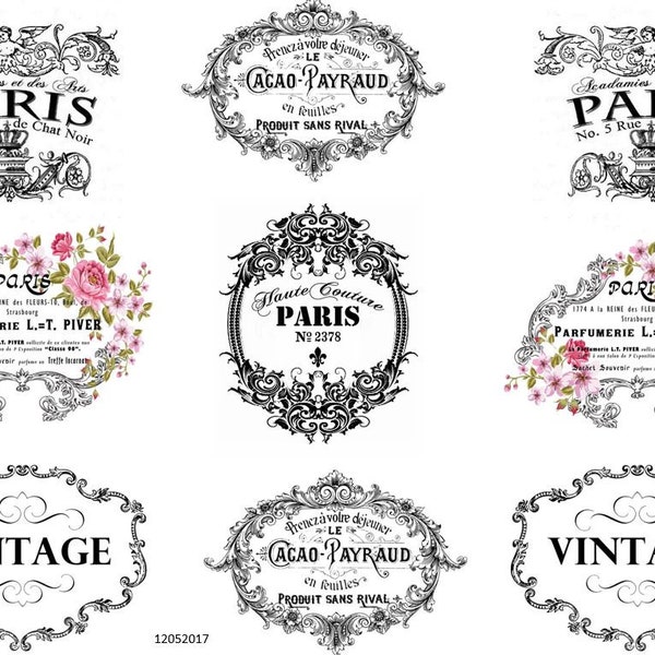 Paris Labels - Etsy
