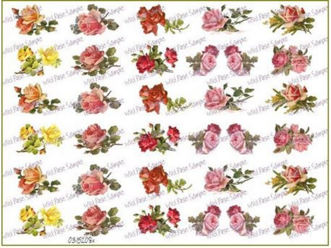 Vintage Assorted Klein Roses Shabby Decals ~knobs~hangers~ - Etsy