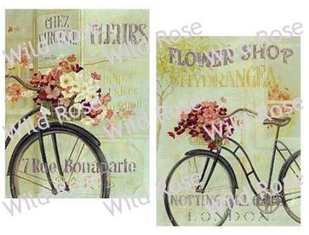 French Flower Shop Vintage Shabby Decals *paris Chic* - Etsy