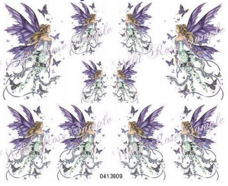 Vintage Blue Winged Angels Shabby Waterslide Decals - Etsy