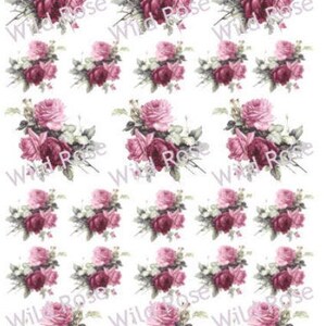 Vintage Best Cottage Roses Shabby Decals *smaller Size* - Etsy
