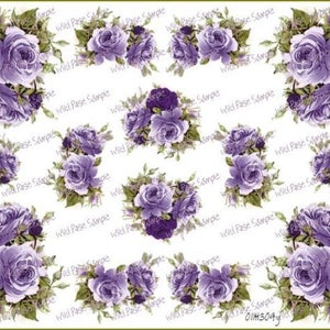 Vintage Amazing Lilac Tea Roses & Swags Shabby Decals ~medium~ - Etsy