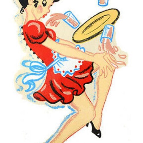 Vintage Image Retro Cooking Kitchen Chickens Furniture - Etsy