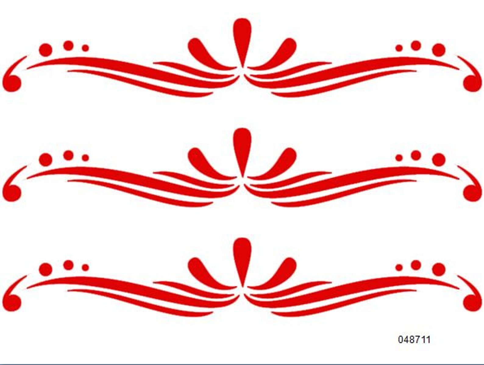 Vintage XL Red Art Deco Borders Decals furniture Size - Etsy