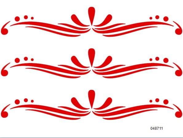 Vintage XL Red Art Deco Borders Decals furniture Size - Etsy