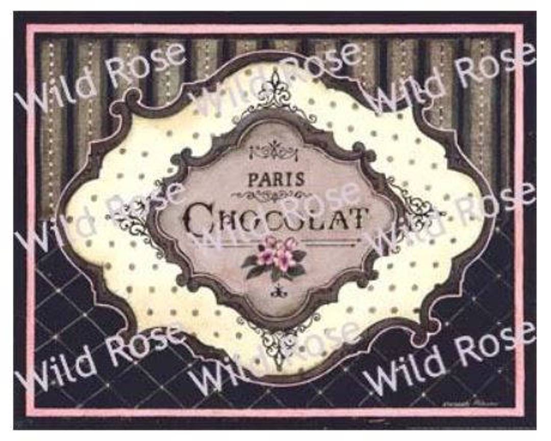 Vintage Chocolate Lovers Labels Shabby Decals - Etsy