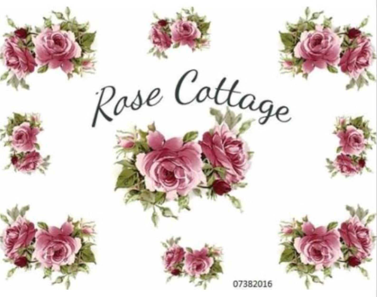 XL Rose Cottage Sign Shabby Waterslide Decals ~furniture Size~ - Etsy