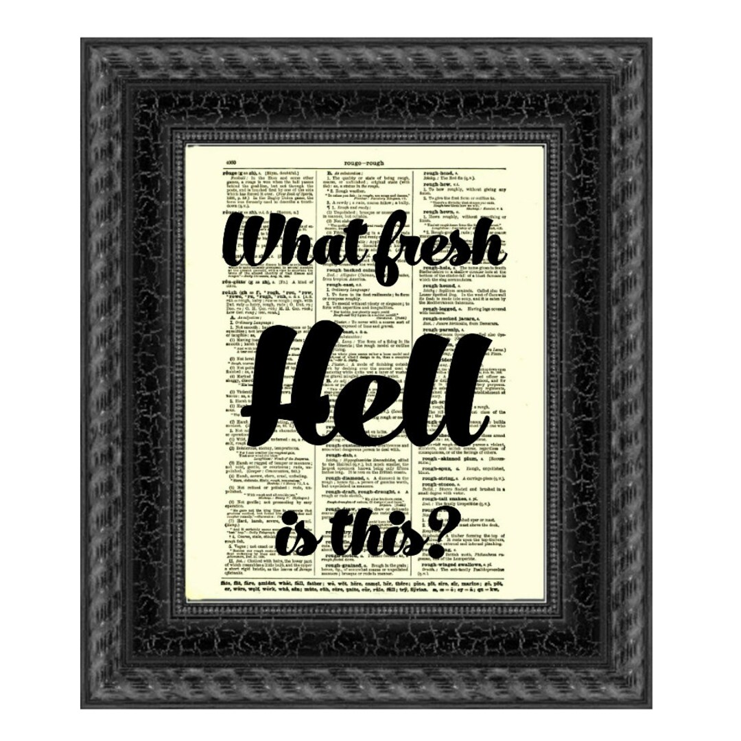 What Fresh Hell is This? Dorothy Parker Quote Printed on an Antique 125 ...