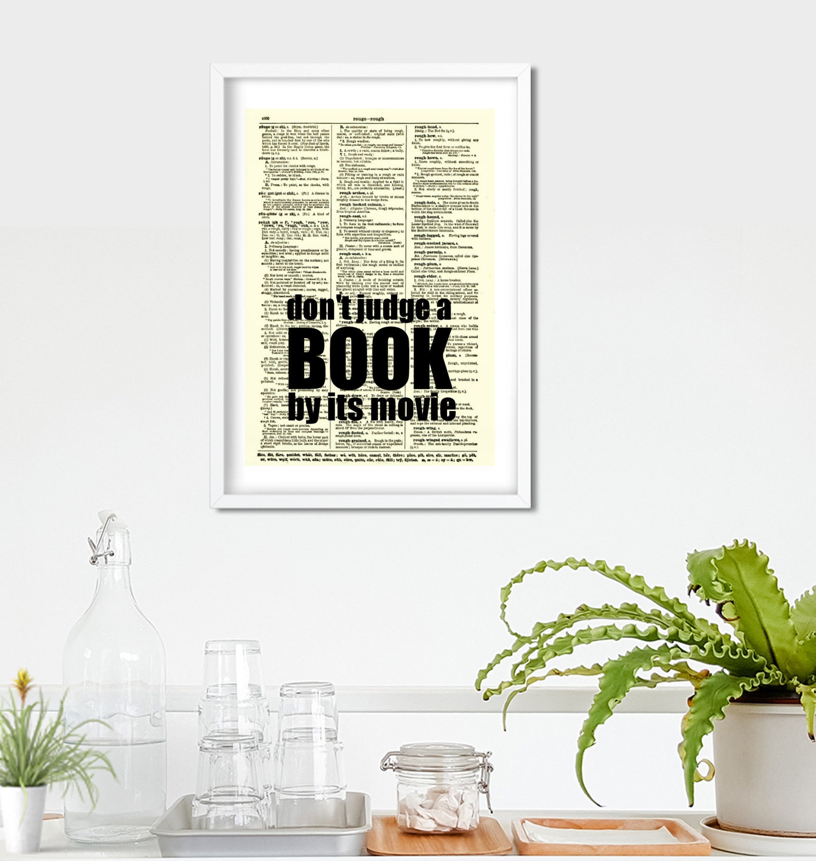 Don't Judge a Book by Its Movie Quote Printed on an Antique Dictionary ...