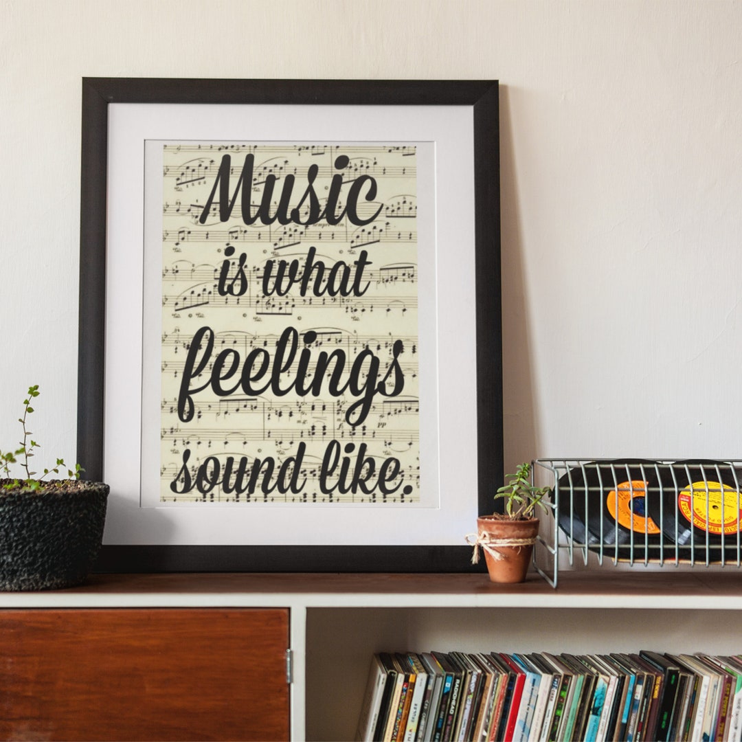 Music Quote Printed on an Upcycled 125+ Year Old Music Page, Art Print ...