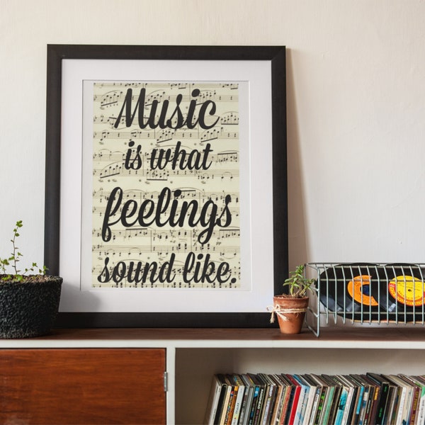 Music Quote Wall Art - Etsy