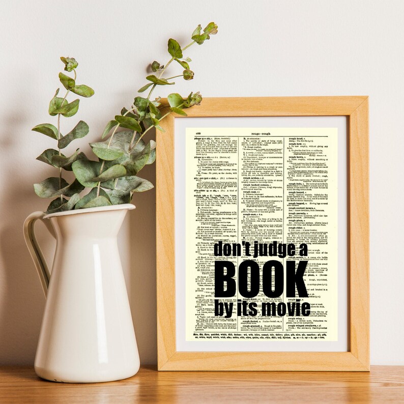 Don't Judge a Book by Its Movie Quote Printed on an Antique Dictionary ...
