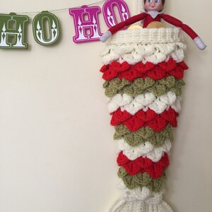 Mermaid Christmas Stocking Crochet Pattern PDF, Mermaid Tail, Christmas ...