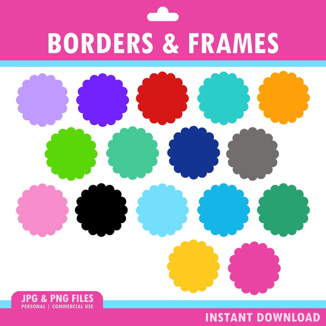 Borders and Frames Clipart Borders Clipart Frames Clipart - Etsy