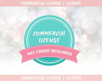 ONE SET Commercial Use No Credit Required for Clipart & Digital Papers ...