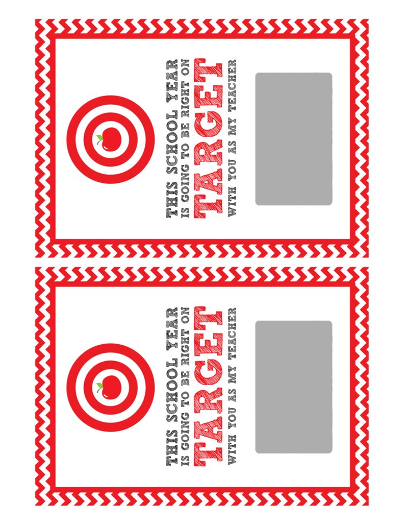 INSTANT DOWNLOAD Gift Card Holder on Target Teacher Gift - Etsy
