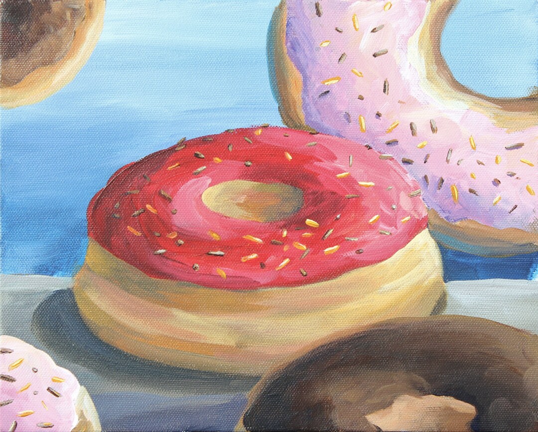 Doughnut Still Life in Acrylic - Etsy