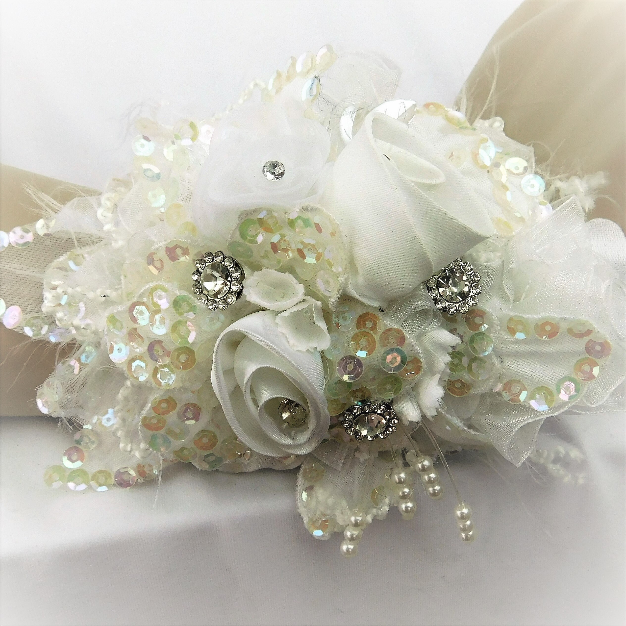 White Prom Corsage