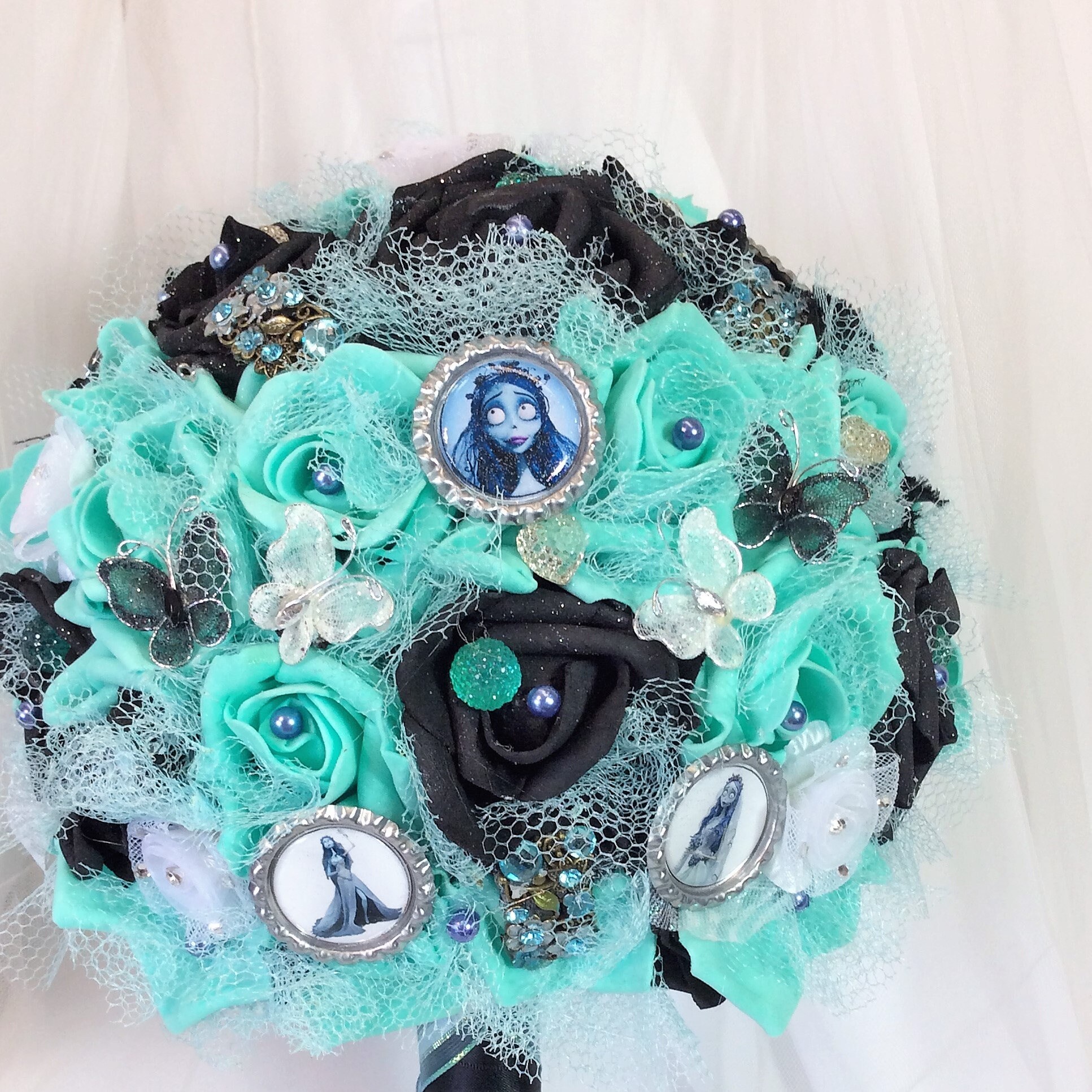 Tim Burton CORPSE BRIDE Wedding Flower Bridal Bouquet Disney | Etsy