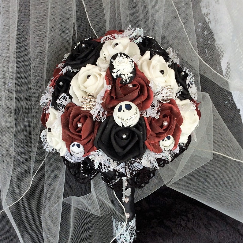 Jack Skellington Fantasy Wedding Bridal Bride Bouquet | Etsy