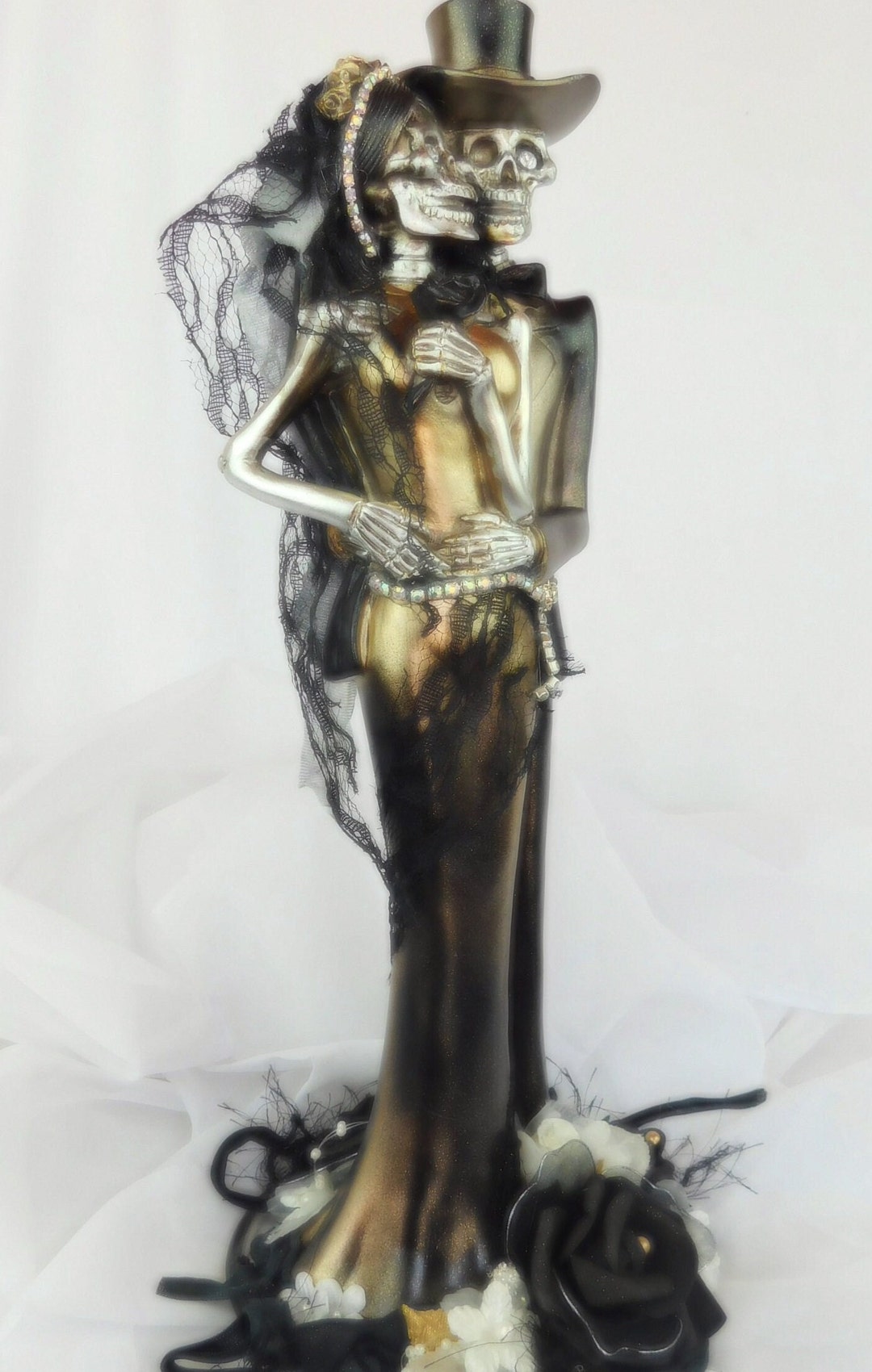 Skeleton Wedding Bride-groom Gothic Wedding Couple Table Centerpiece ...