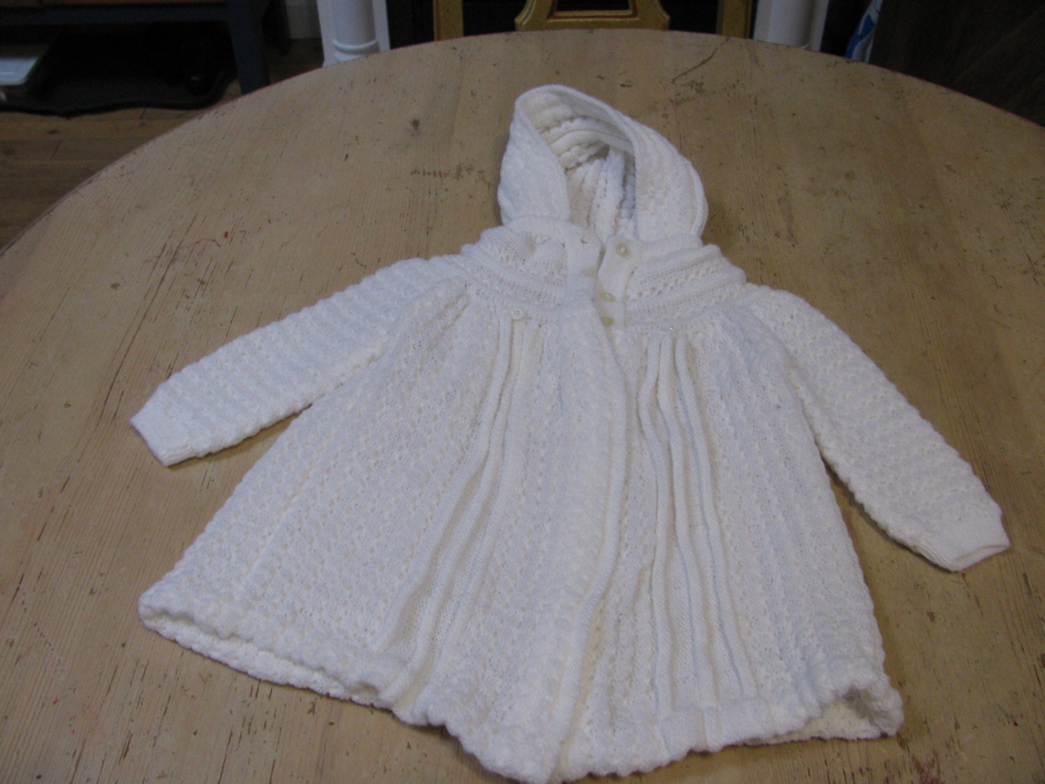 Vintage Handmade Knitted Confirmation Jacket. Stunning! - Etsy Canada