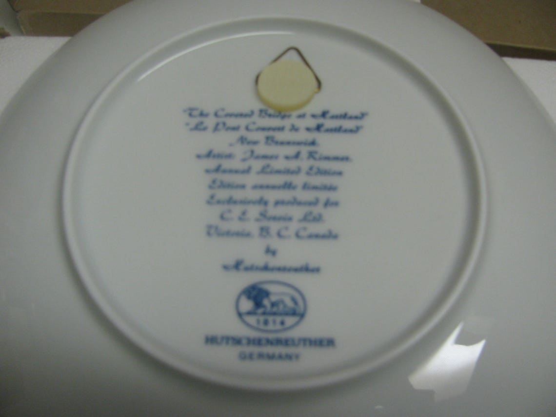 The Covered Bridge at Hartland Canadian Collector Plate - Etsy Canada
