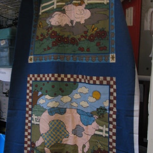 Vintage Pig Family Farm Panel Fabric - Etsy